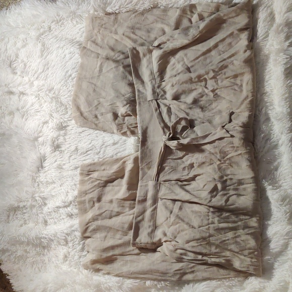 JM Collection | Pants & Jumpsuits | Jm Collection Tan Woven Wide Leg ...